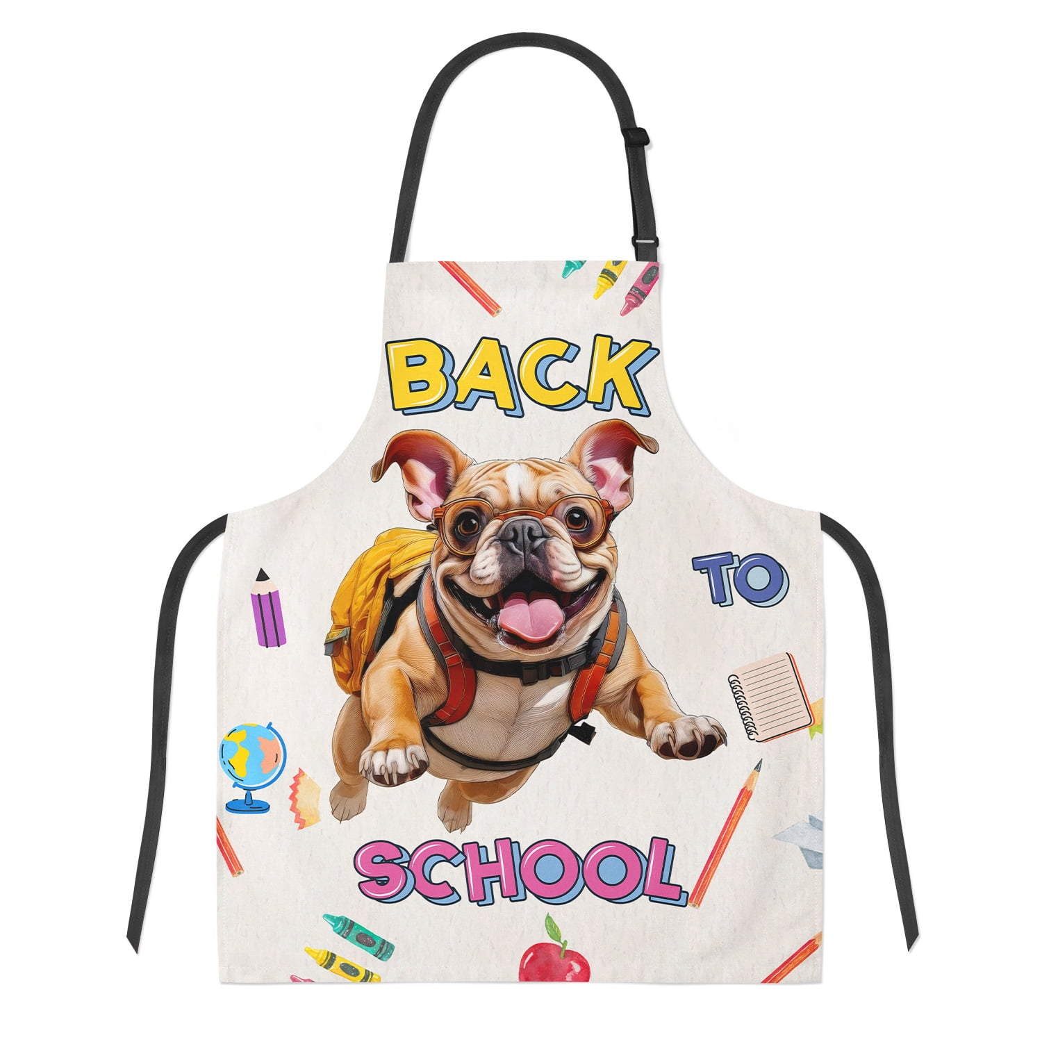 Back to School Cute Bulldog Apron Dog Lover Gifts Idea for Cooking ...