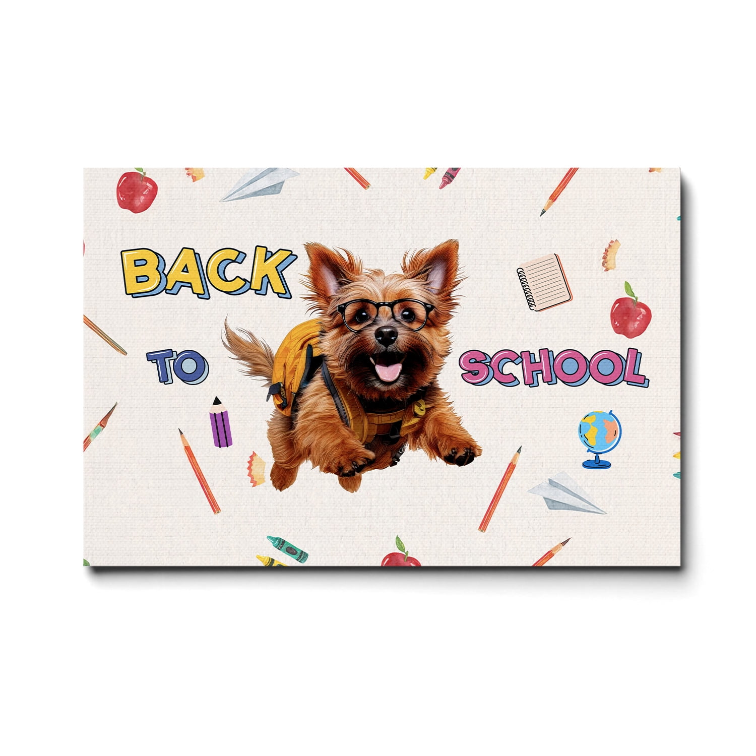 Back to School Cute Cairn Terrier Horizontal Matte Canvas Poster Cairns ...