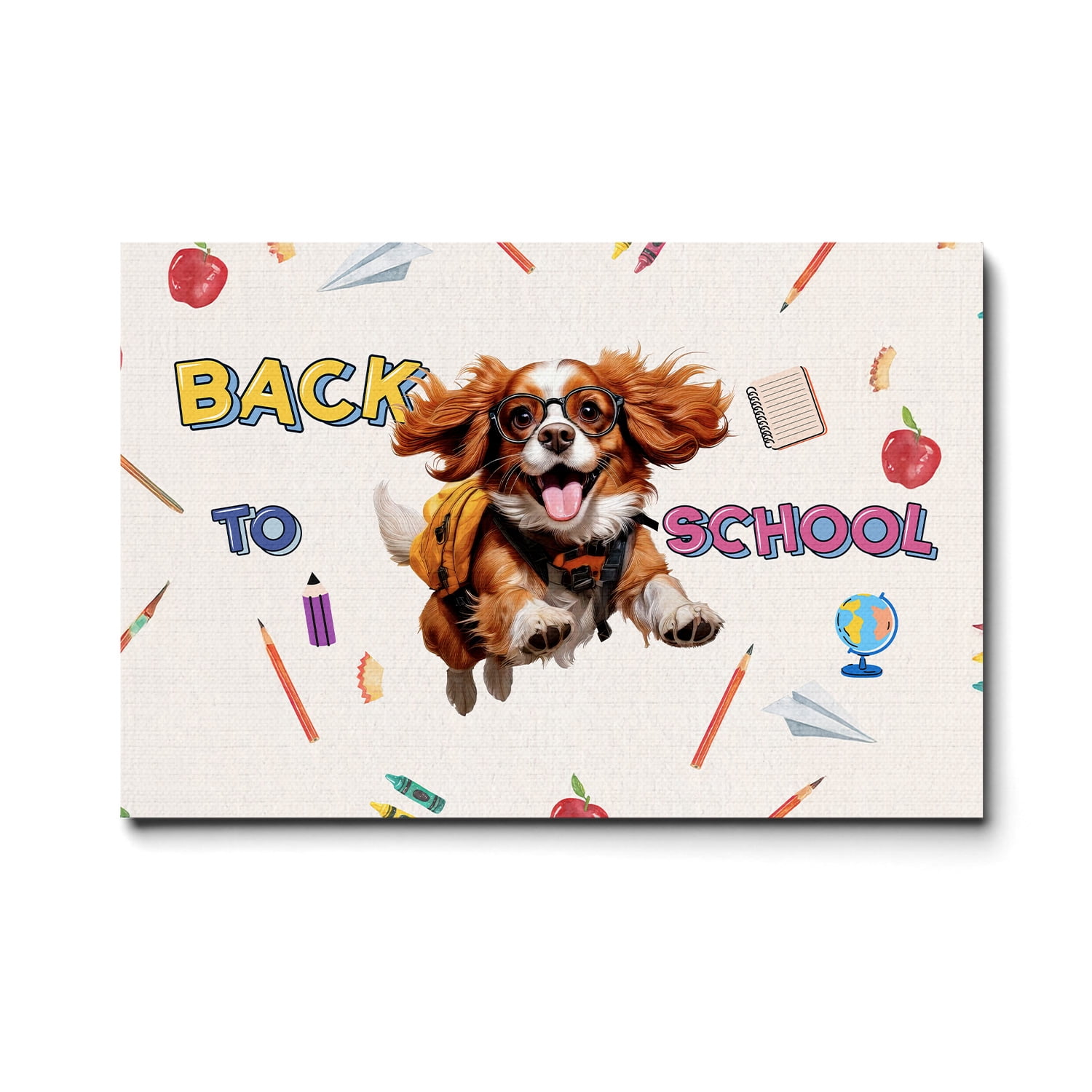 Back to School Cute Cavalier King Charles Spaniel Horizontal Matte ...