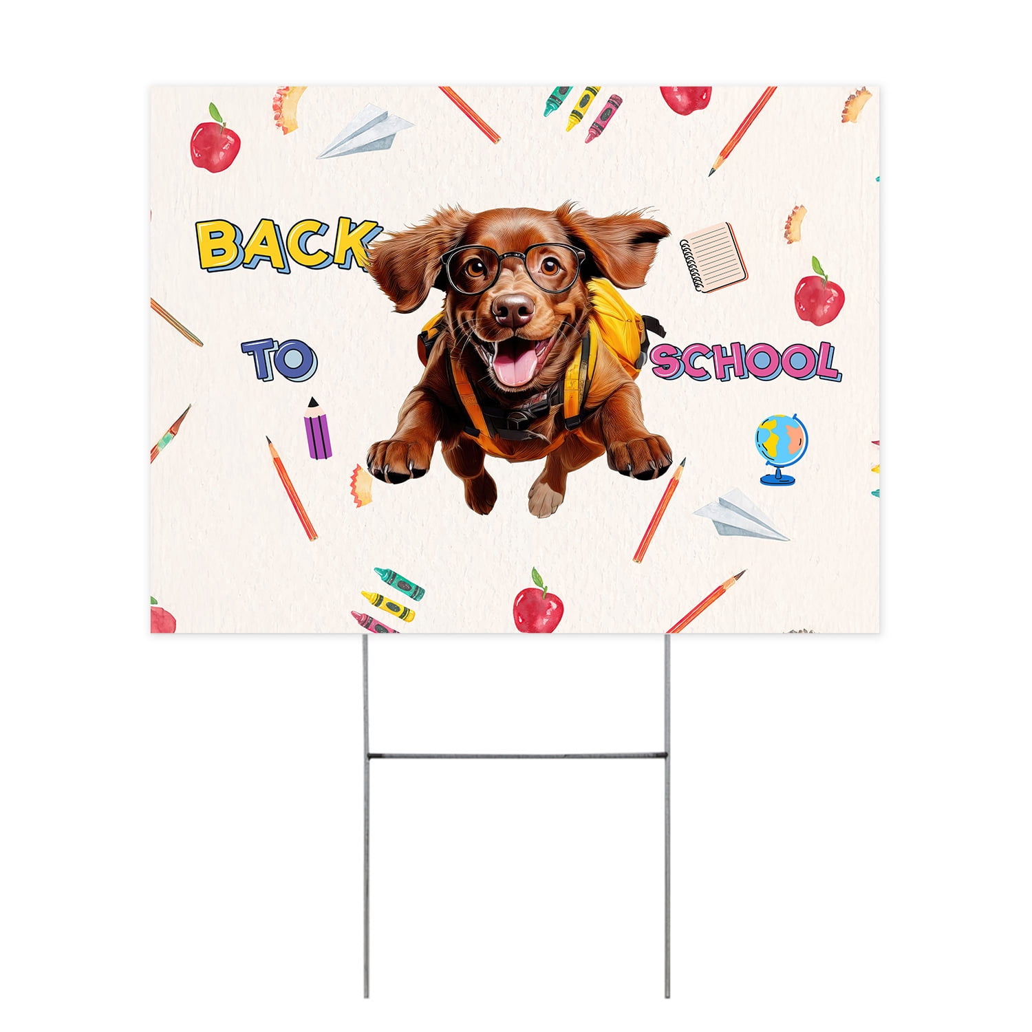 Back to School Cute Chesapeake Bay Retriever Yard Sign Chessie Dog ...