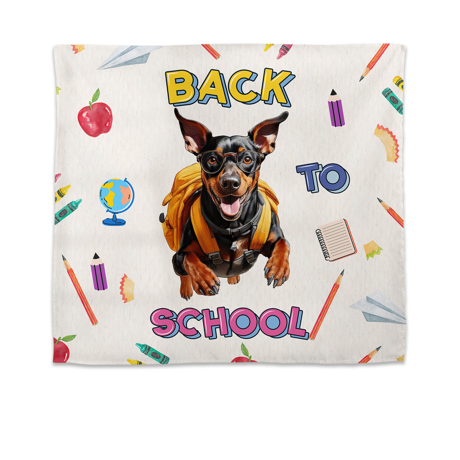 Back to School Cute Doberman Pinscher Tapestry Doberman Dog Lover Gifts ...