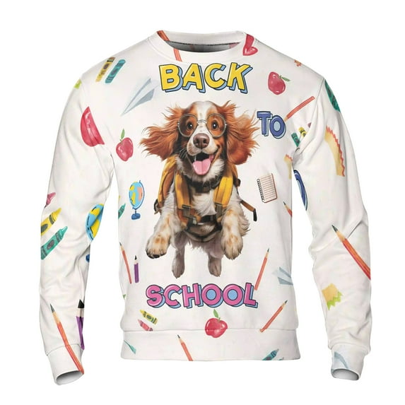 Back to School Cute English Setter All Over Print 3D Sweatshirt Unisex ...