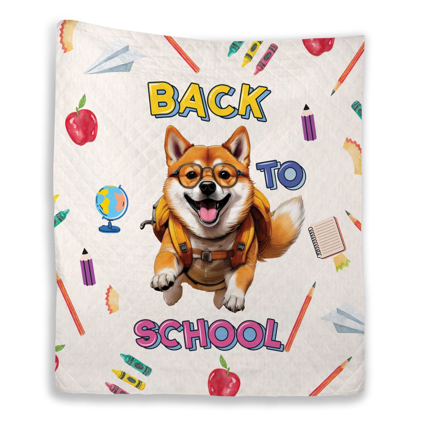 Back to School Cute Shiba Inu Quilt Blanket Shibas Dog Lovers Gifts ...