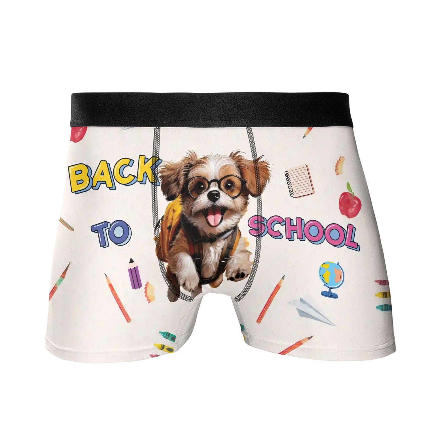 Back to School Cute Shih Tzu All Over Print Boxer Briefs Underwear for ...