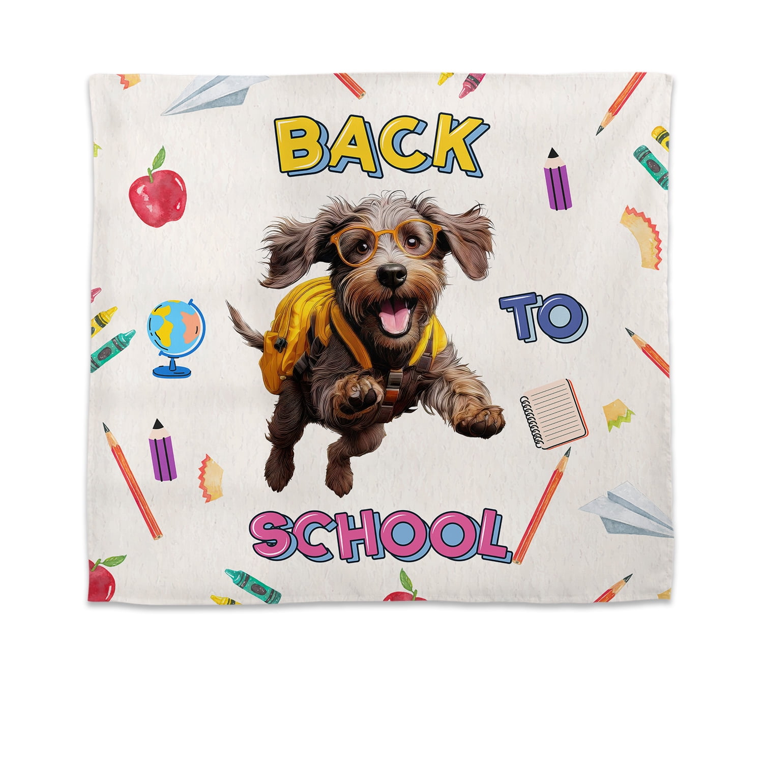 Back to School Cute Wirehaired Pointing Griffon Tapestry Dog Lover Wall ...