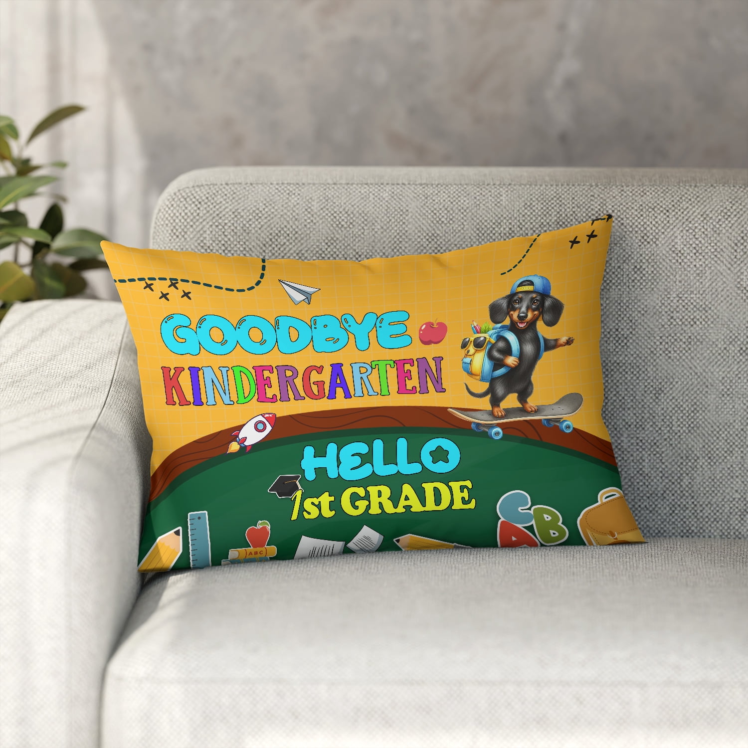 Back to School Dachshund Goodbye Kindergarten Hello 1st Grade ...