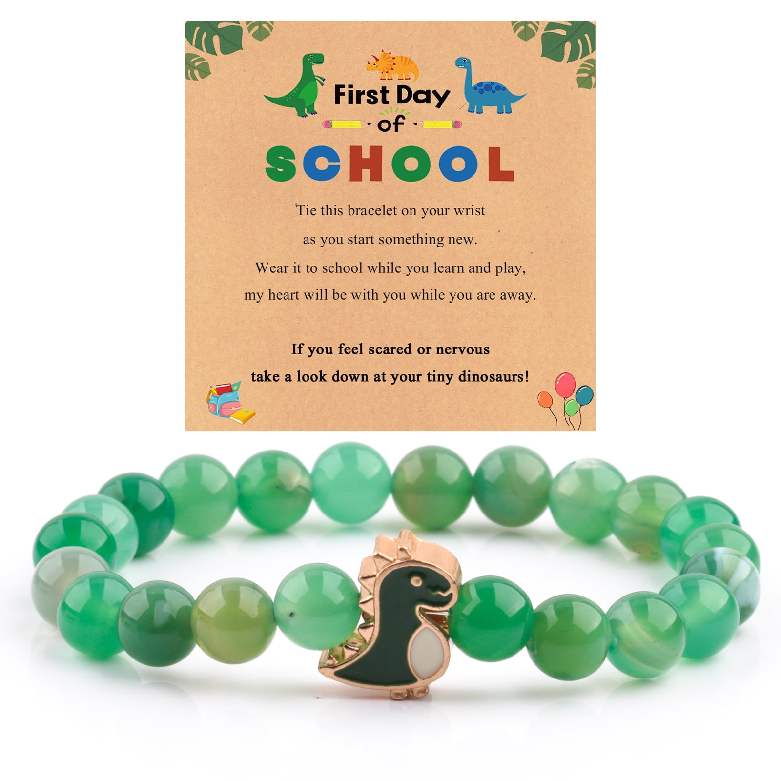 Back to School Dinosaur Bracelet, Brave Adventure Wristband Gift, Great ...