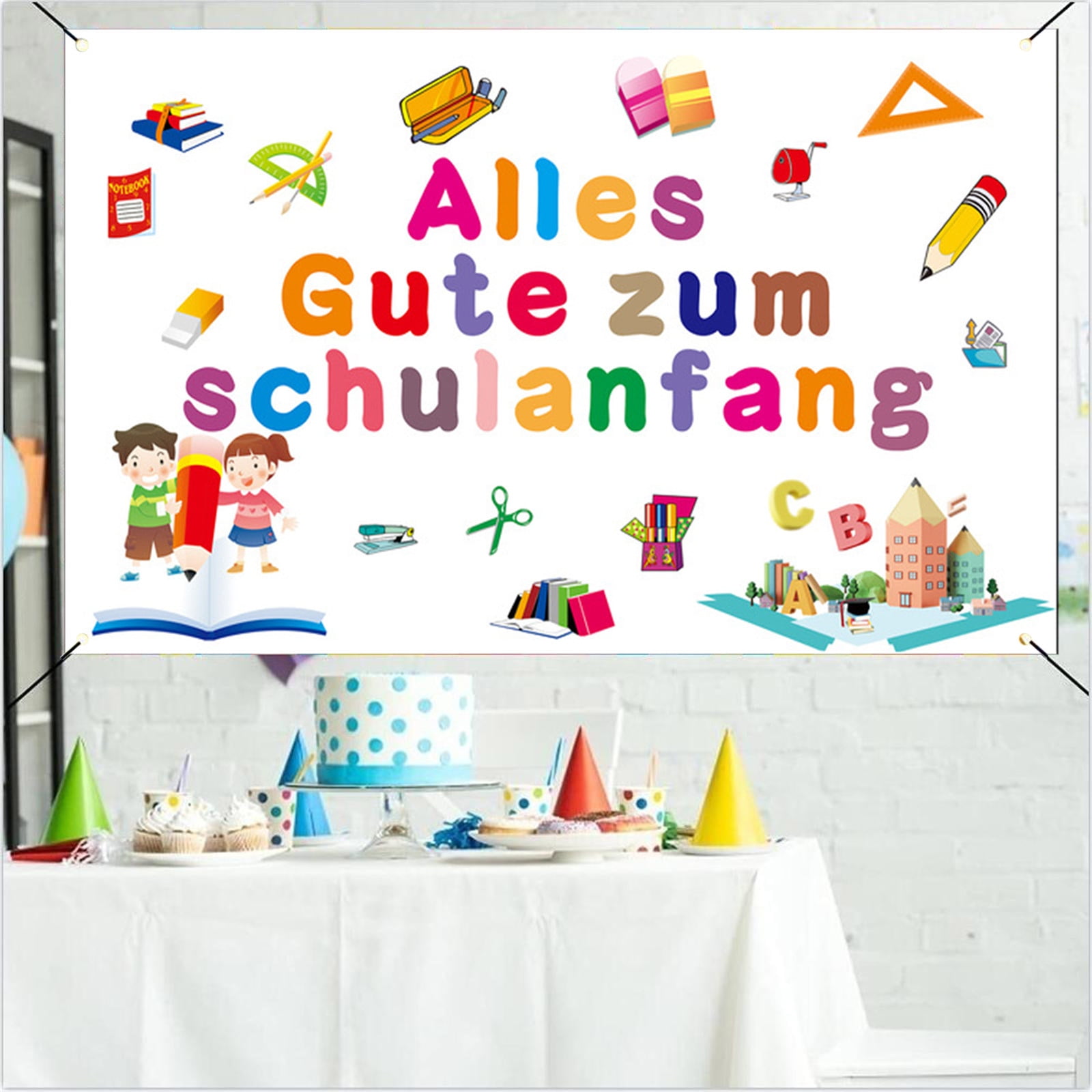Back to School First Day Of School Garland Banner Decoration School ...