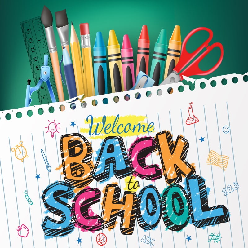 Back to School First Day Party Photography Backdrop Blackboard Pencil ...