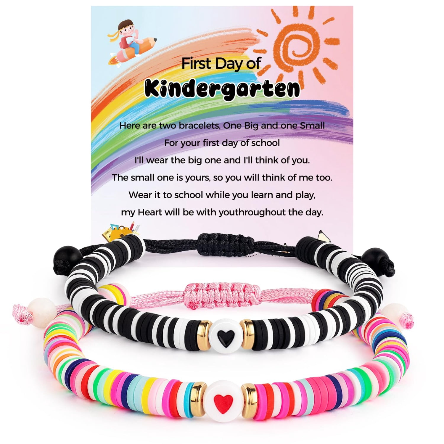 Back to School First Day of School Mommy and Me Matching Bracelet Set ...