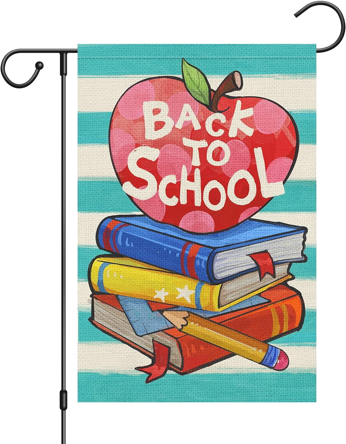 Back to School Garden Flag 12x28 inch Double Sided, Small Apple First ...