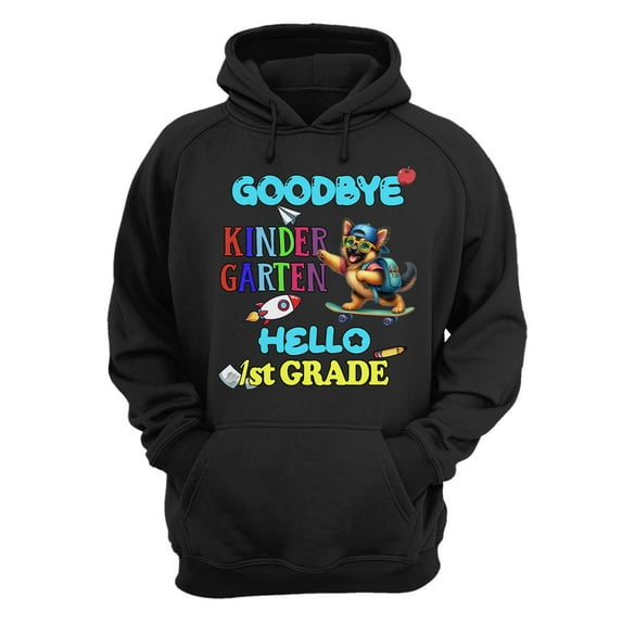 Back to School German Shepherd Goodbye Kindergarten Hello 1st Grade ...