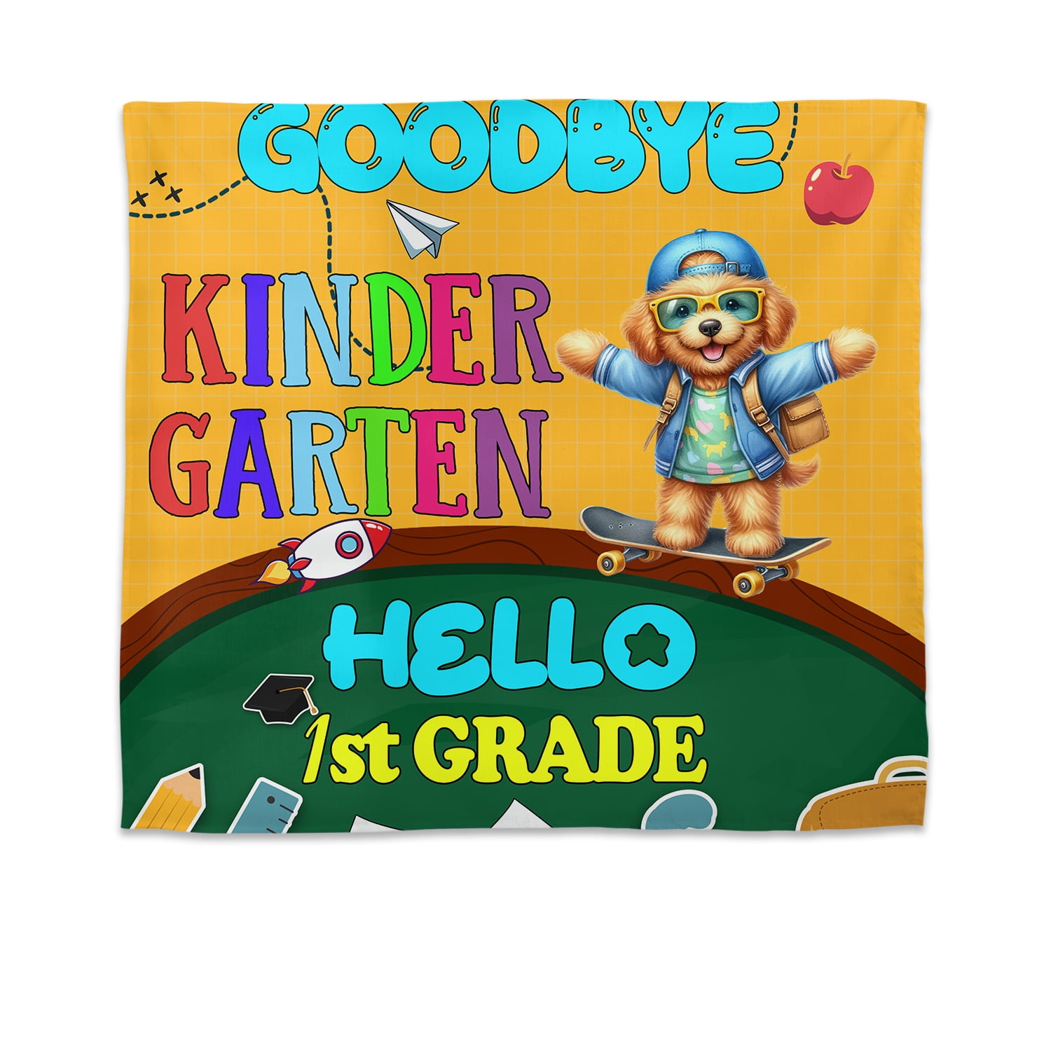 Back to School Goldendoodle Goodbye Kindergarten Hello 1st Grade ...