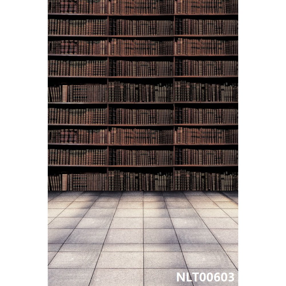 Back to School Graduation Backdrops Old Bookshelf Library Baby Portrait ...