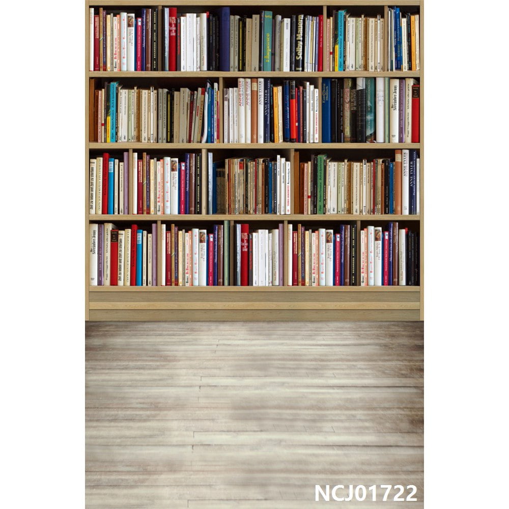 Back to School Graduation Backdrops Old Bookshelf Library Baby Portrait ...