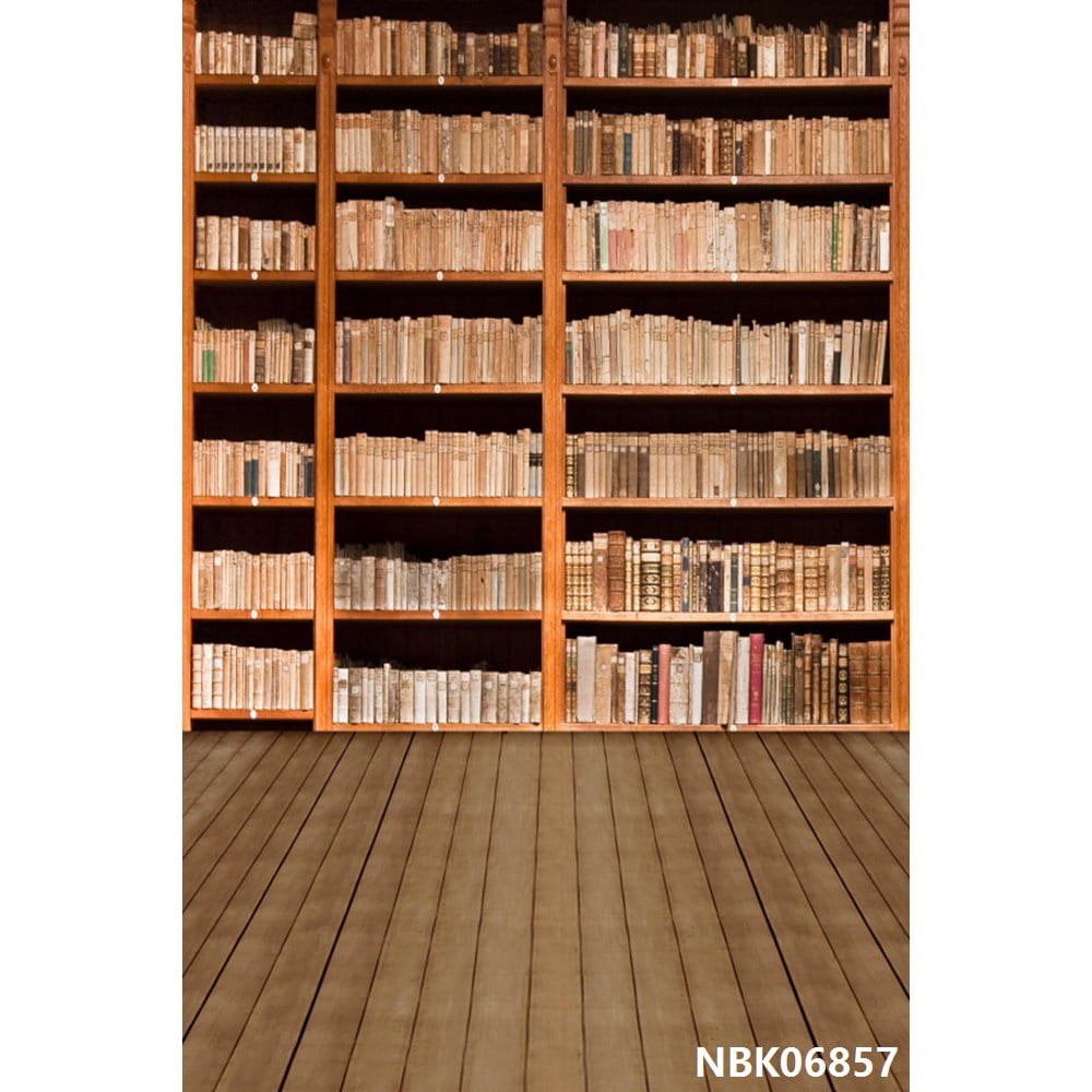 Back to School Graduation Backdrops Old Bookshelf Library Baby Portrait ...