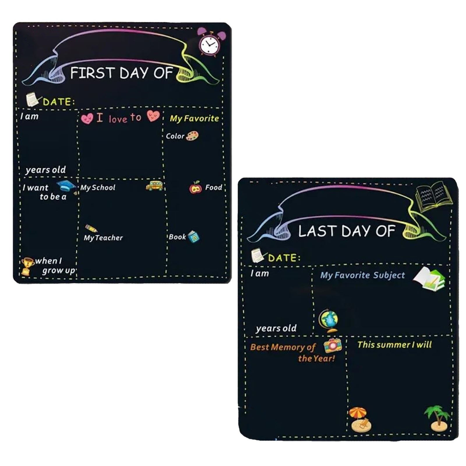 Back to School/Graduation Message Board Reusable 2-in-1 First Day and ...