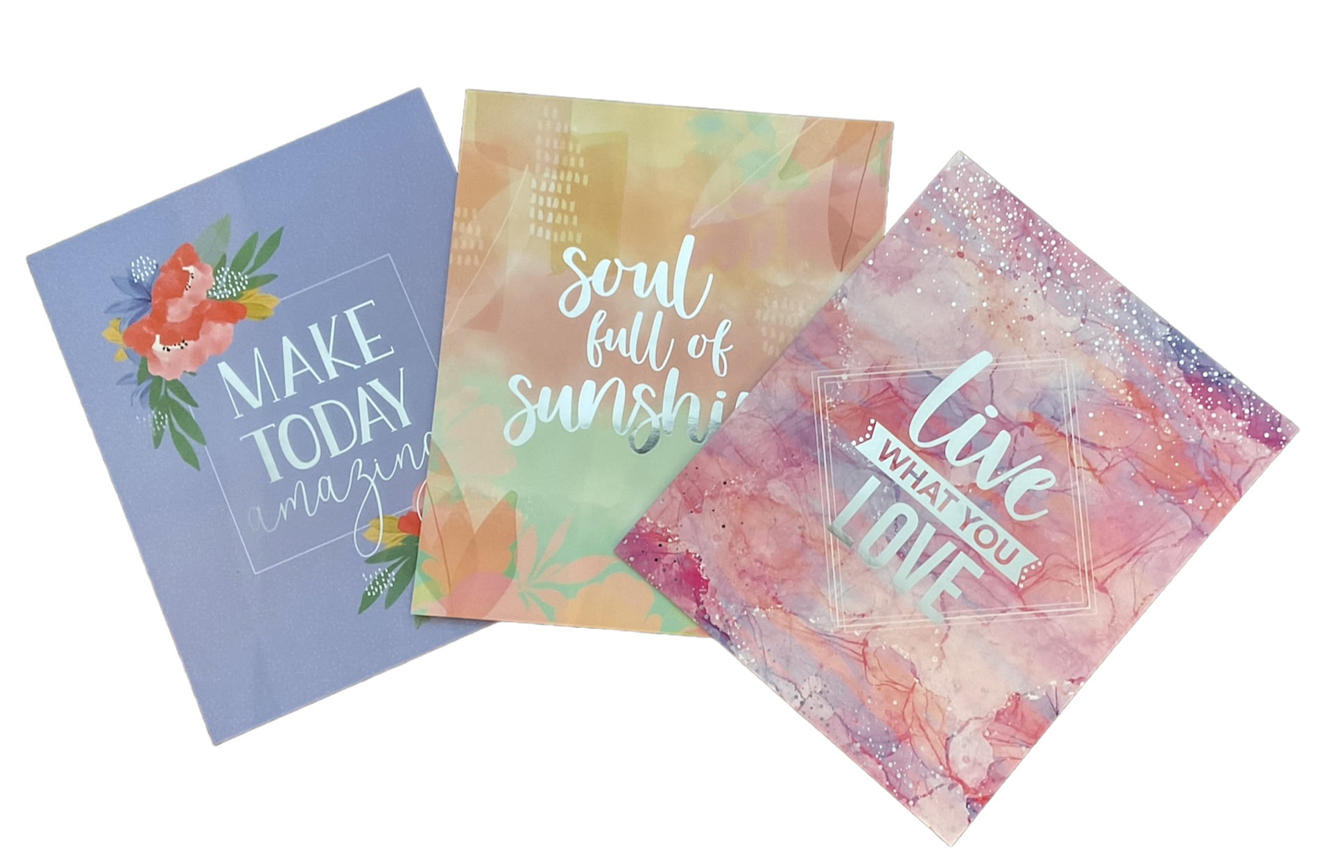 Back to School Inspirational Folders Portfolio Set 3 Laminated Find Joy ...