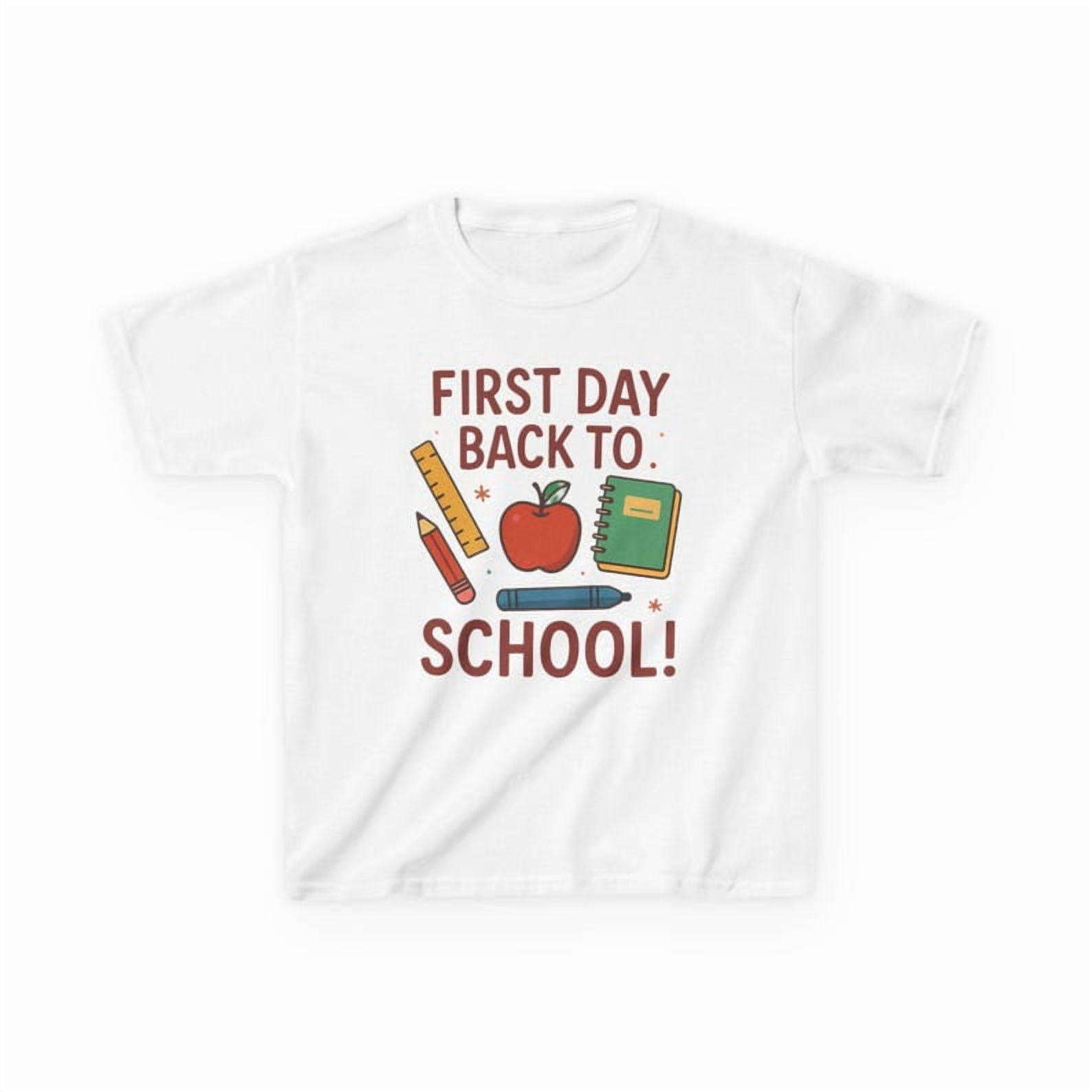 Back to School Kids Tee, Fun First Day Shirt, School Spirit T-Shirt ...