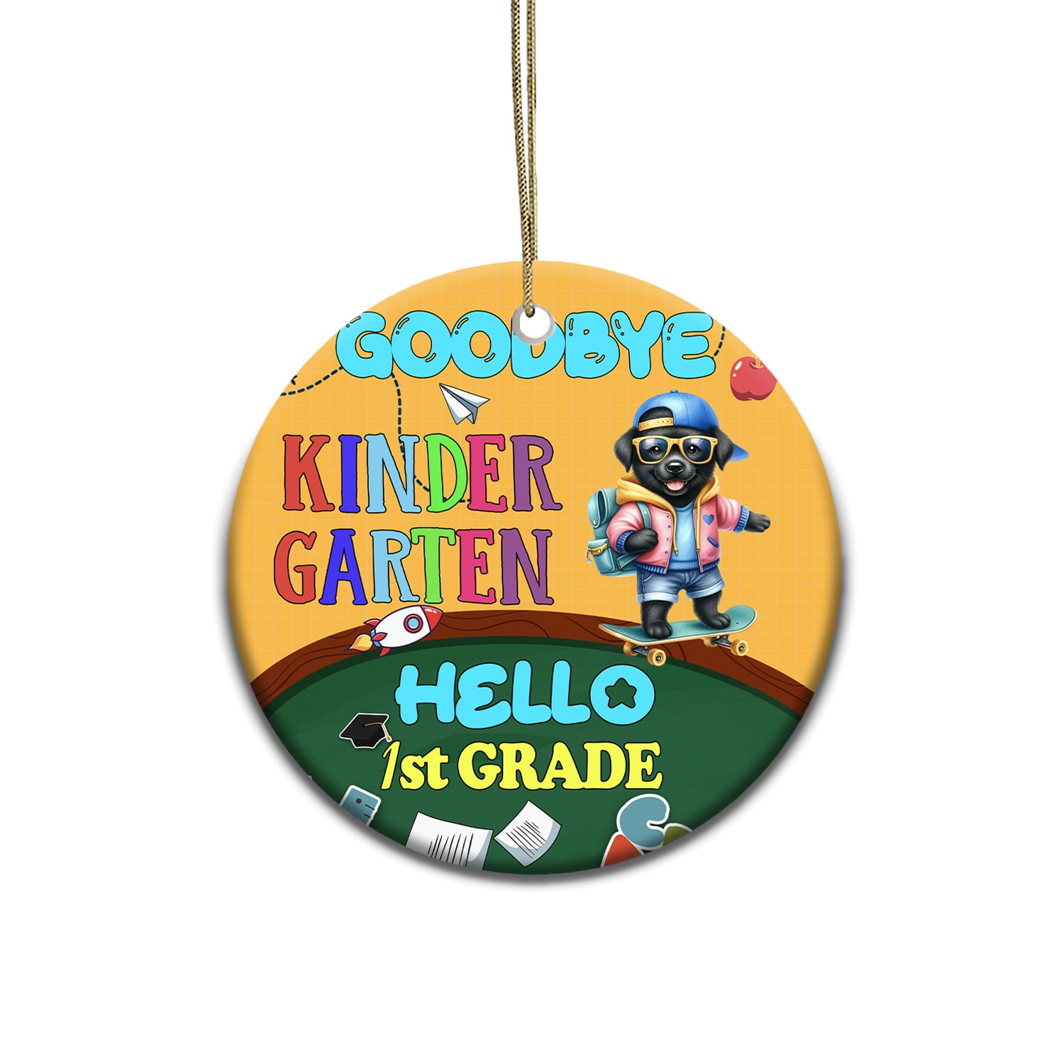 Back to School Labrador Retriever Goodbye Kindergarten Hello 1st Grade ...