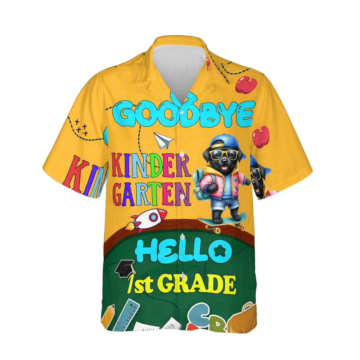 Back to School Labrador Retriever Goodbye Kindergarten Hello 1st Grade ...