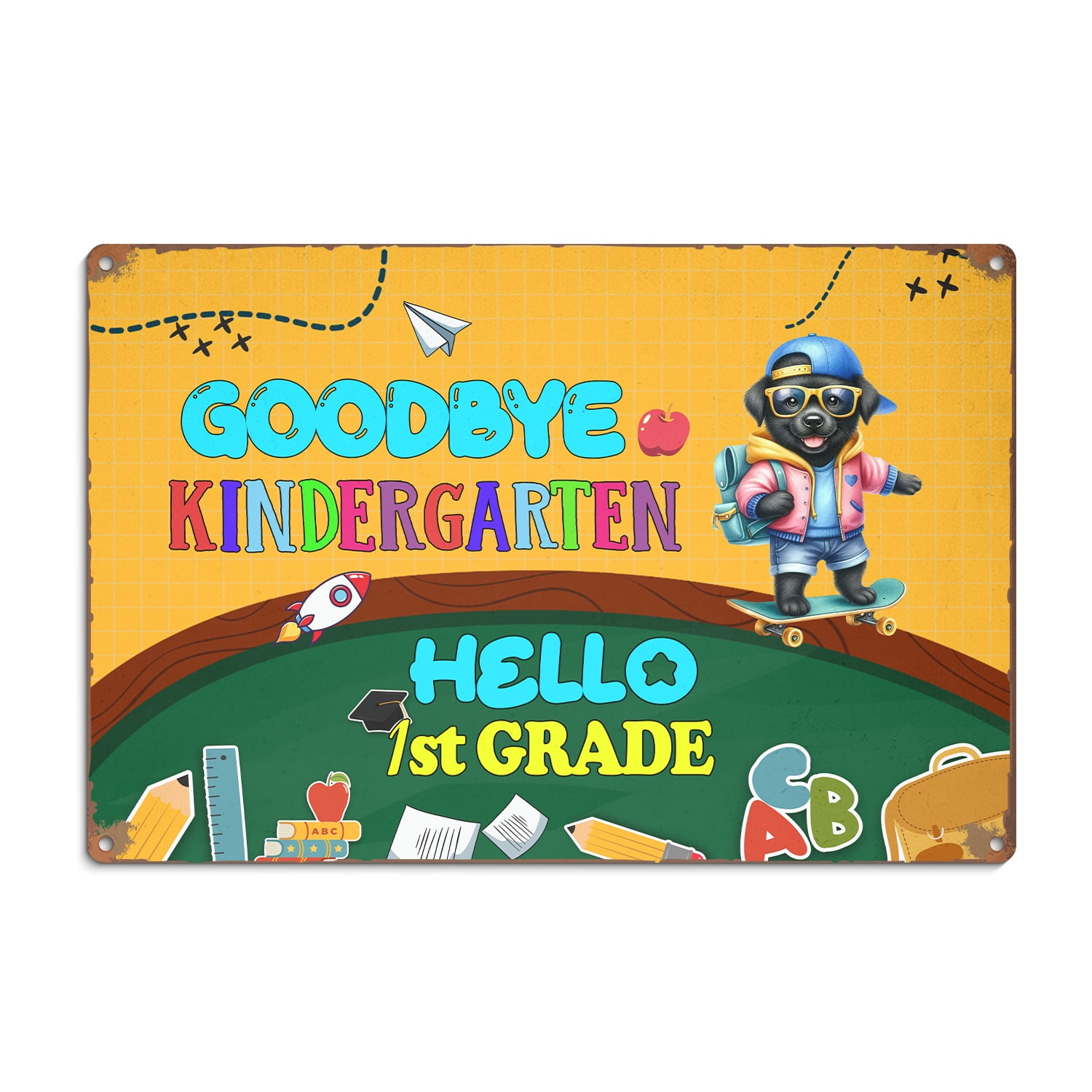 Back to School Labrador Retriever Goodbye Kindergarten Hello 1st Grade ...
