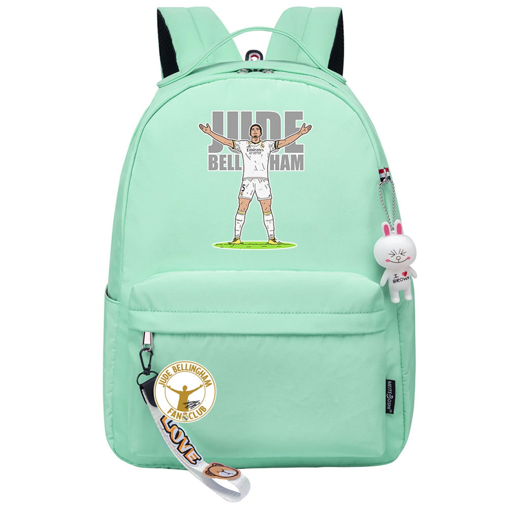 Back to School Large Capacity Book Bag Canvas Daypack-Jude Bellingham ...