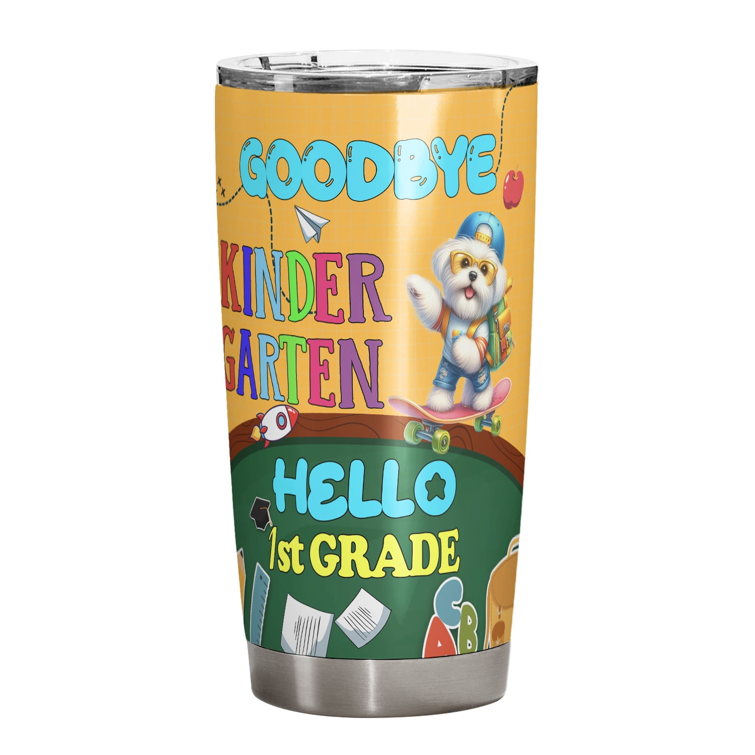 Back to School Maltese Goodbye Kindergarten Hello 1st Grade 20oz ...