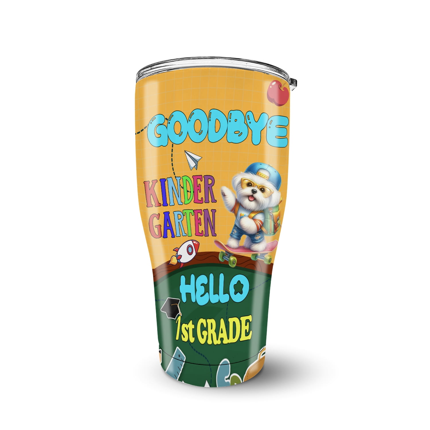 Back to School Maltese Goodbye Kindergarten Hello 1st Grade 30oz ...