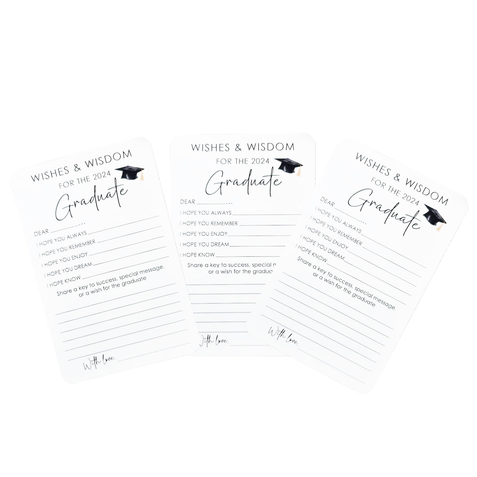 Back to School! Mlkoz 3pcs Graduation Wish Gold List Title Greeting ...