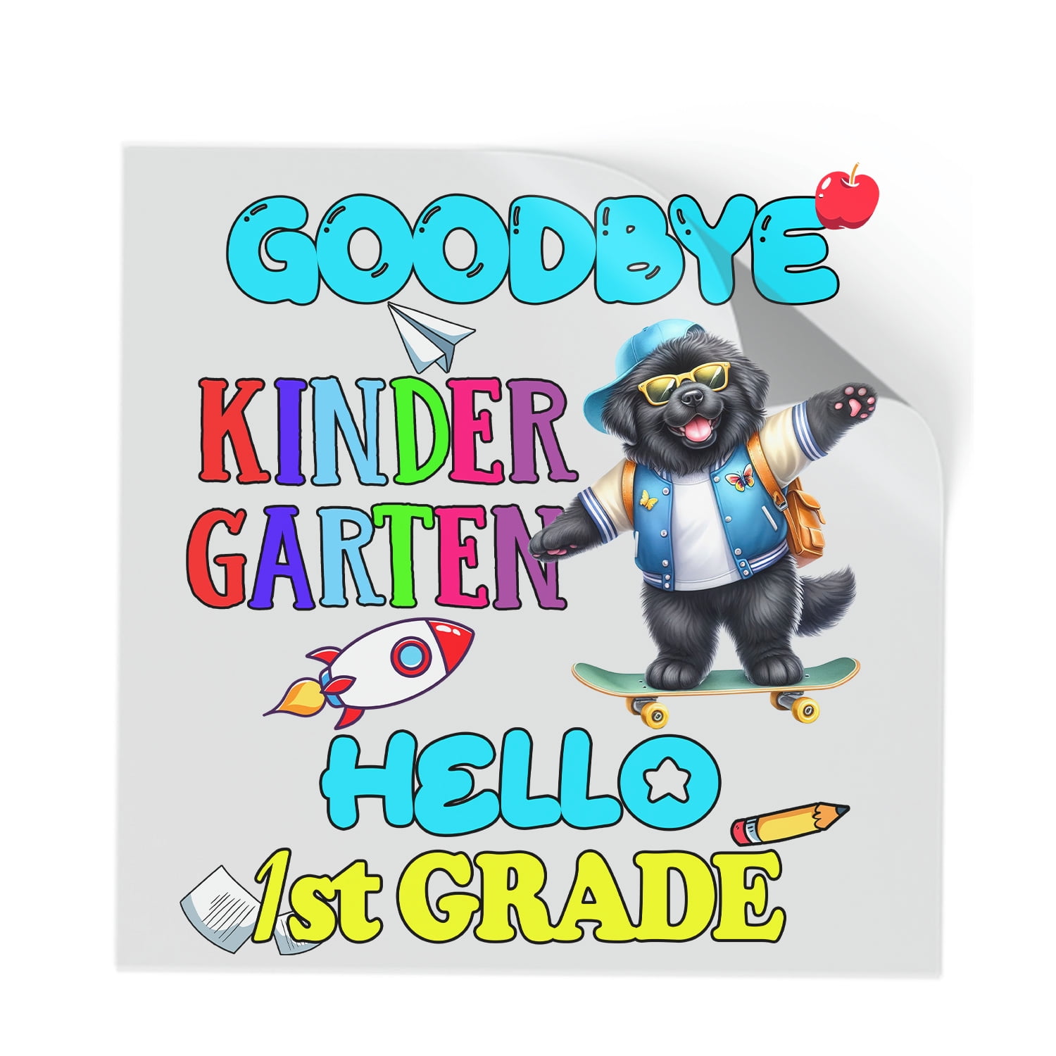 Back to School Newfoundland Goodbye Kindergarten Hello 1st Grade Cutout ...