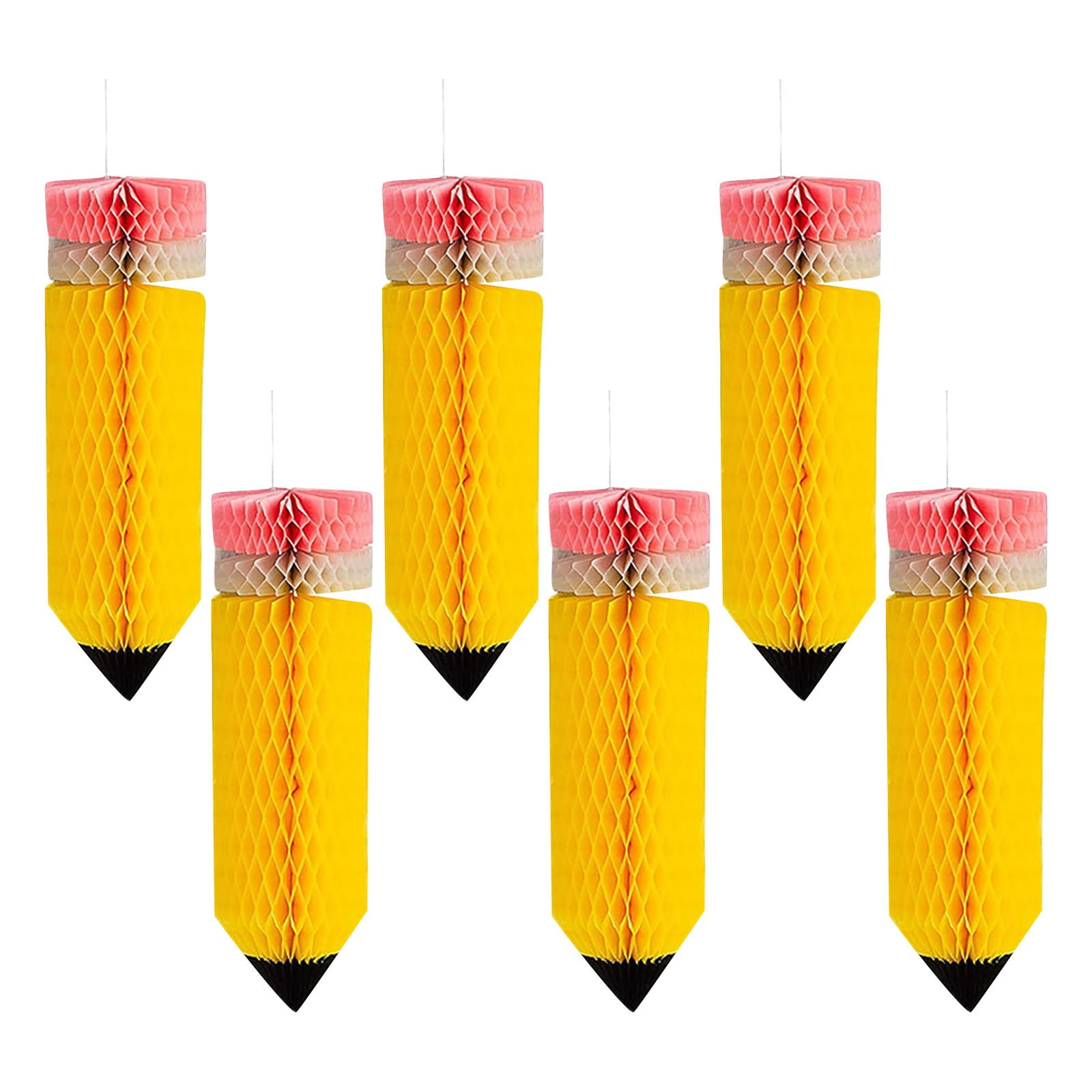 Back to School Pencil Honeycomb Ball Decor Classroom Party Decorations ...