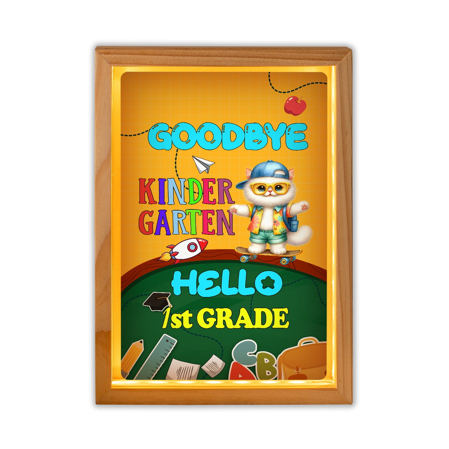 Back to School Persian Goodbye Kindergarten Hello 1st Grade Acrylic ...