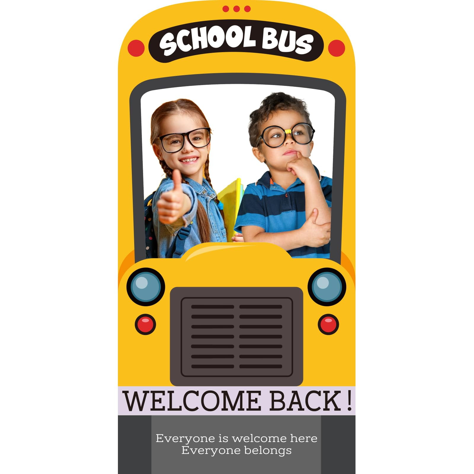 Back to School Photo Booth Frame Welcome Back Photo Props Backdrop ...