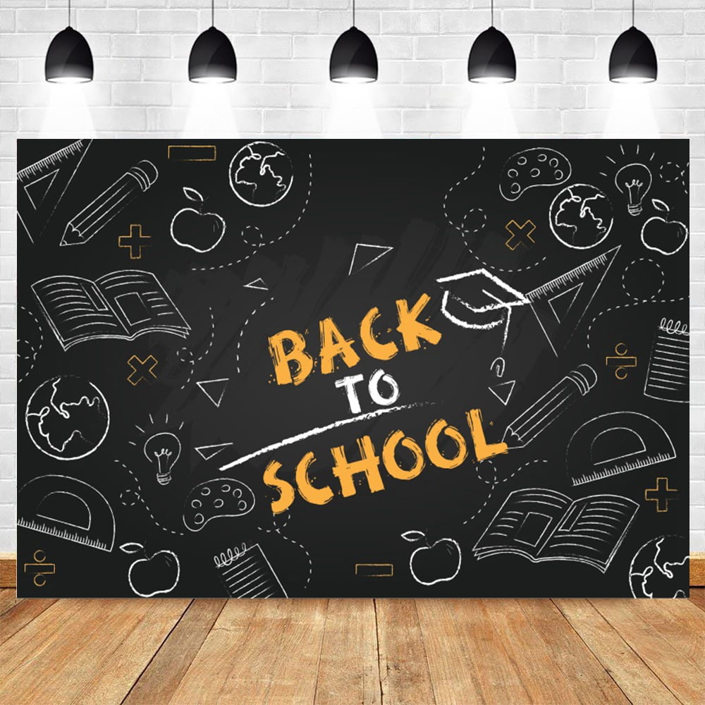 Back to School Photography Backdrop Blackboard Kindergarten Preschool ...