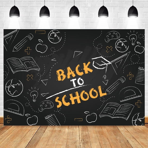 Back to School Photography Backdrop Blackboard Kindergarten Preschool ...