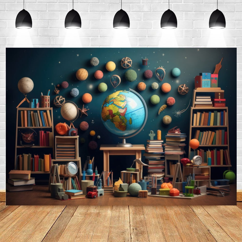 Back to School Photography Backdrop Blackboard Kindergarten Preschool ...