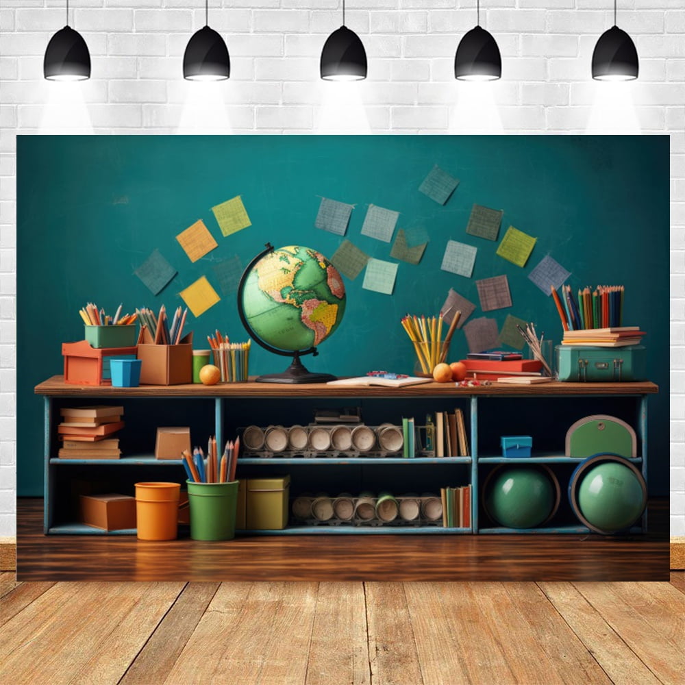 Back to School Photography Backdrop Blackboard Kindergarten Preschool ...
