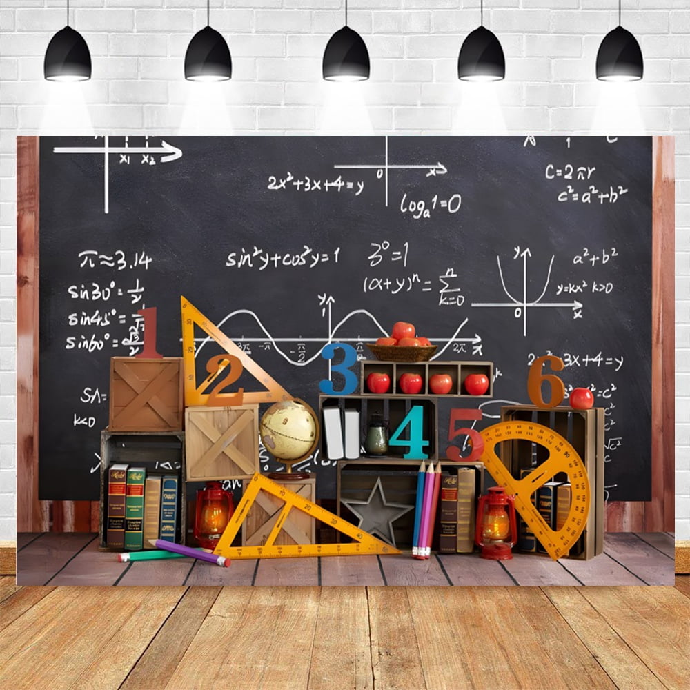 Back to School Photography Backdrop Blackboard Kindergarten Preschool ...