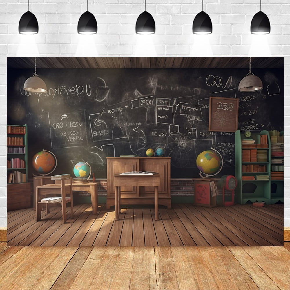 Back to School Photography Backdrop Blackboard Kindergarten Preschool ...