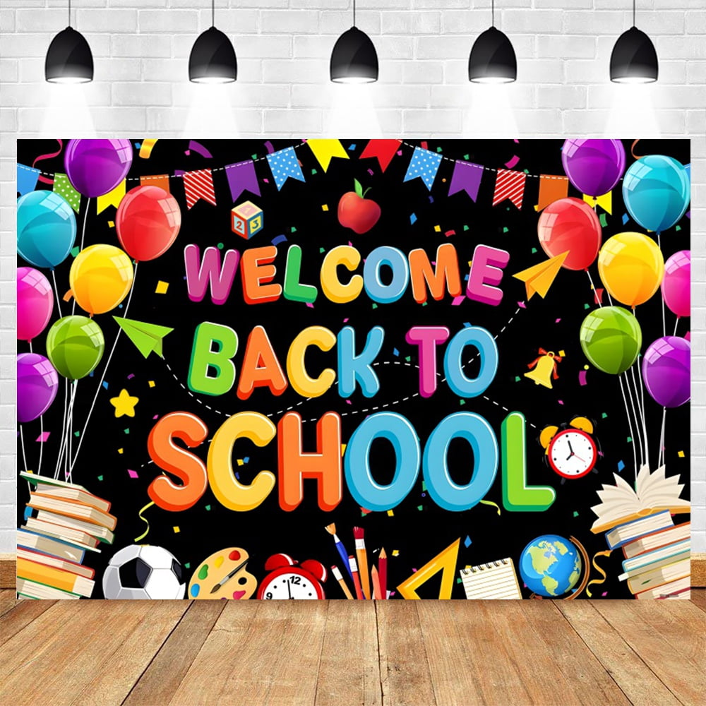 Back to School Photography Backdrop Blackboard Kindergarten Preschool ...