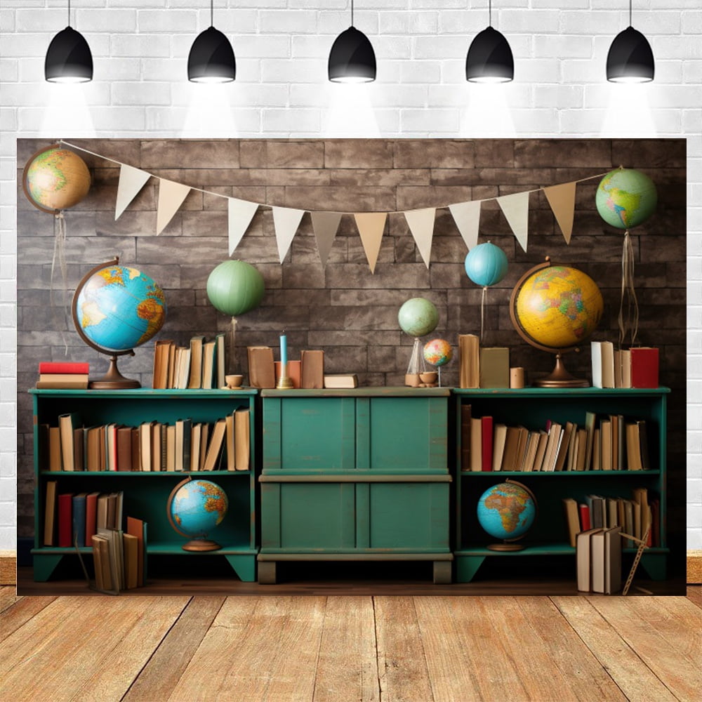 Back to School Photography Backdrop Blackboard Kindergarten Preschool ...