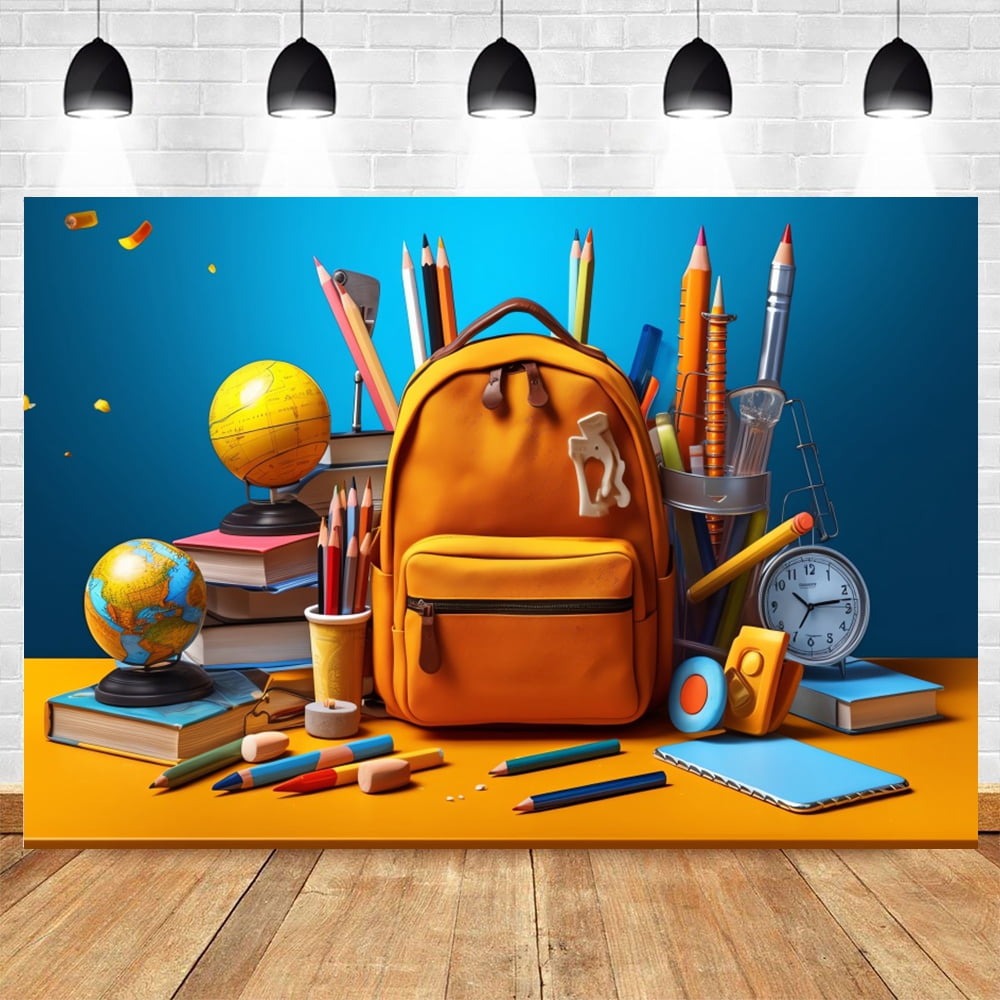 Back to School Photography Backdrop Blackboard Kindergarten Preschool ...