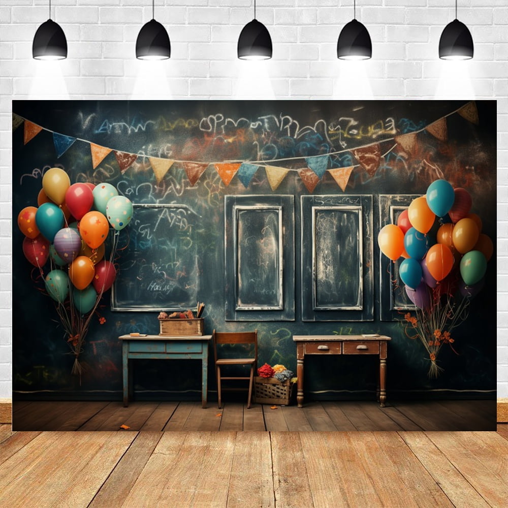 Back to School Photography Backdrop Blackboard Kindergarten Preschool ...