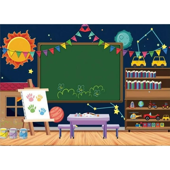 Back to School Photography Backdrops Black Chalkboard ABC Learning ...