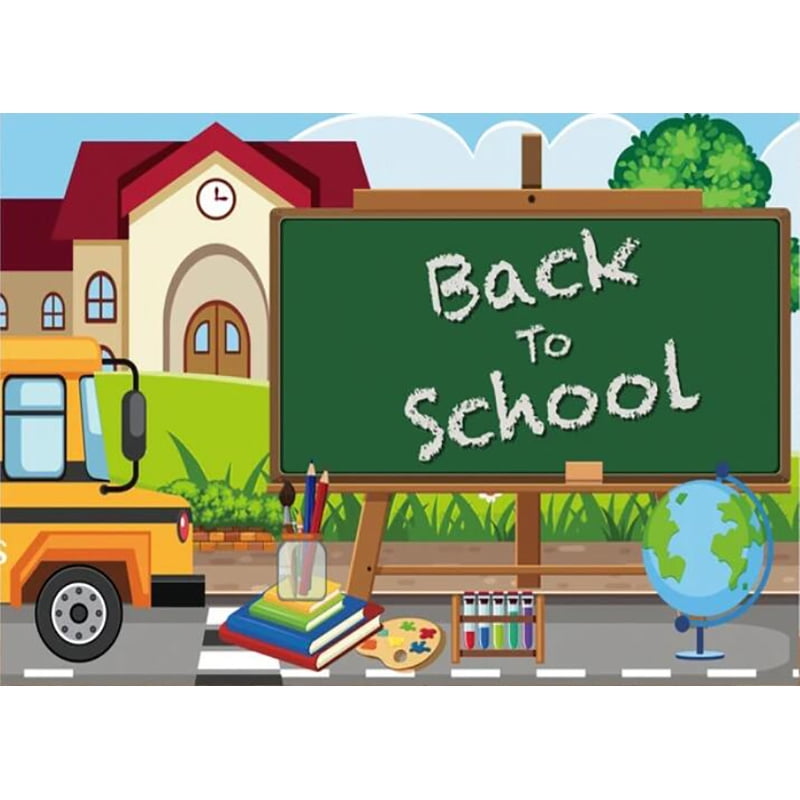 Back to School Photography Backdrops Black Chalkboard ABC Learning ...