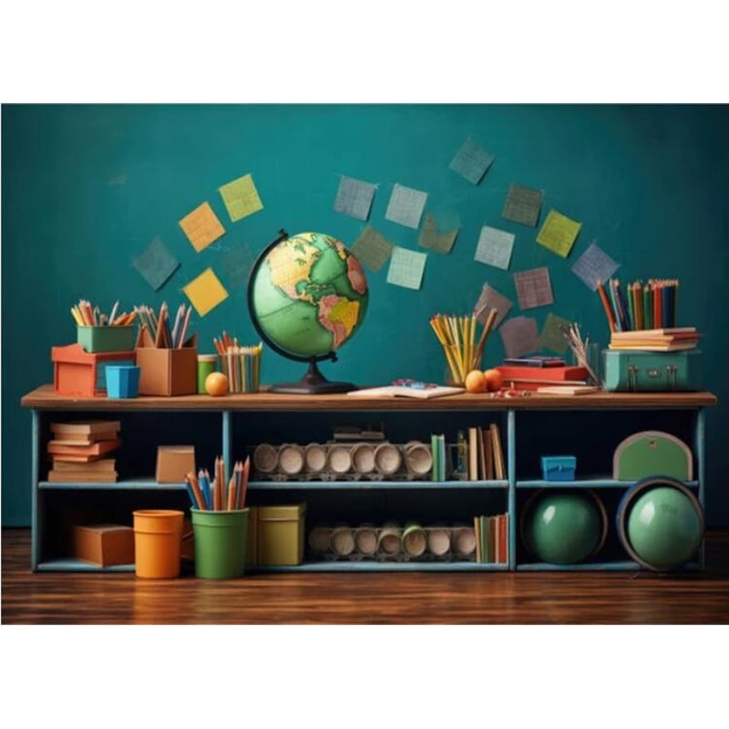 Back to School Photography Backdrops Black Chalkboard ABC Learning ...
