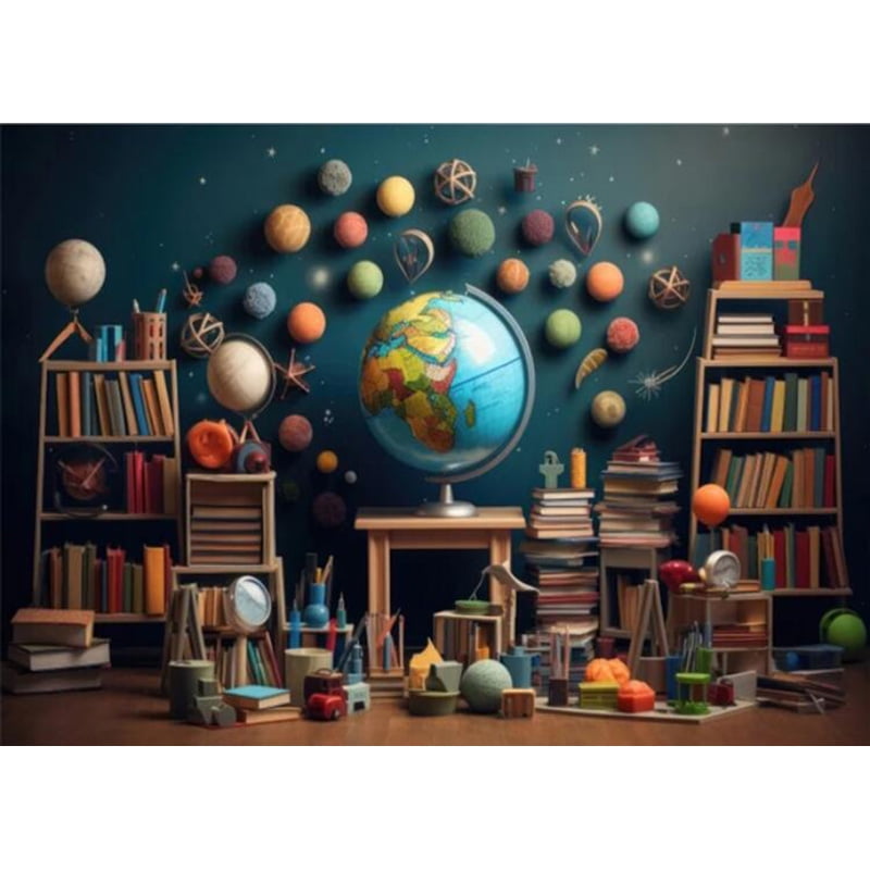 Back to School Photography Backdrops Black Chalkboard ABC Learning ...