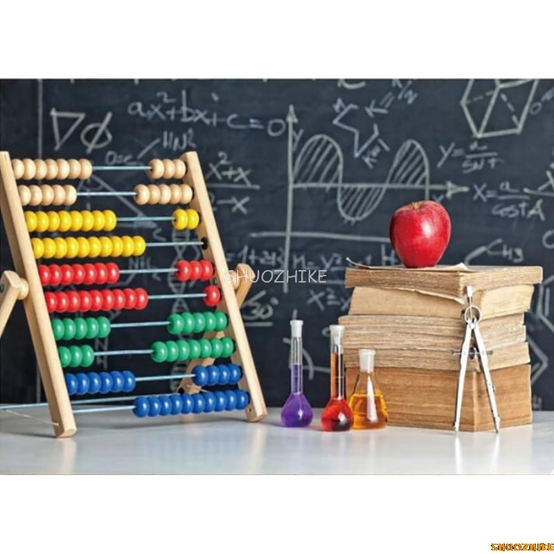 Back to School Photography Backdrops Black Chalkboard ABC Learning ...