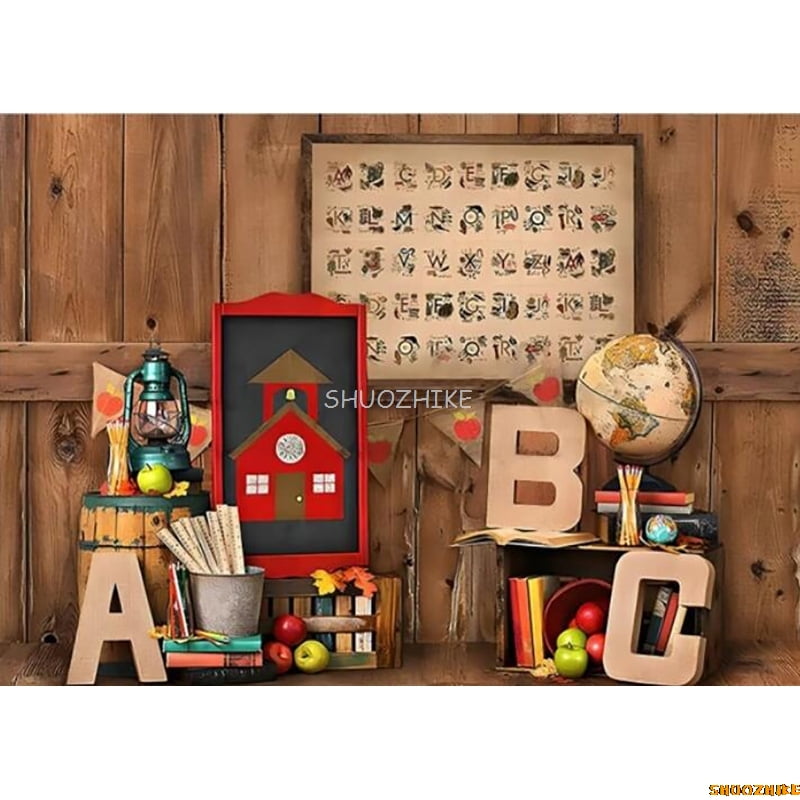 Back to School Photography Backdrops Black Chalkboard ABC Learning ...